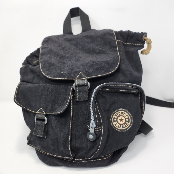 Kipling | Bags | Vintage Kipling Black Backpack | Poshmark